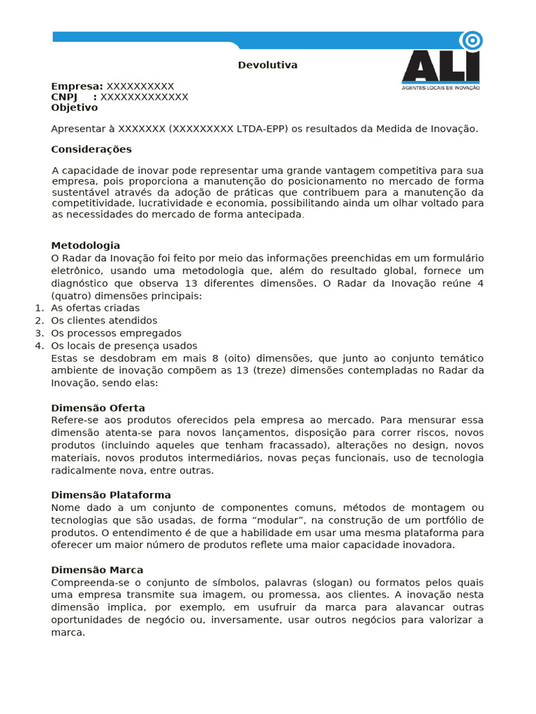 Modelo de Devolutiva 2 | PDF