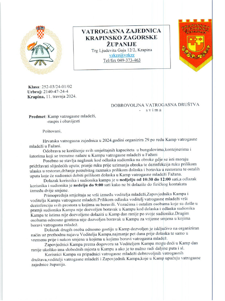 Kamp Fazana Raspis | PDF