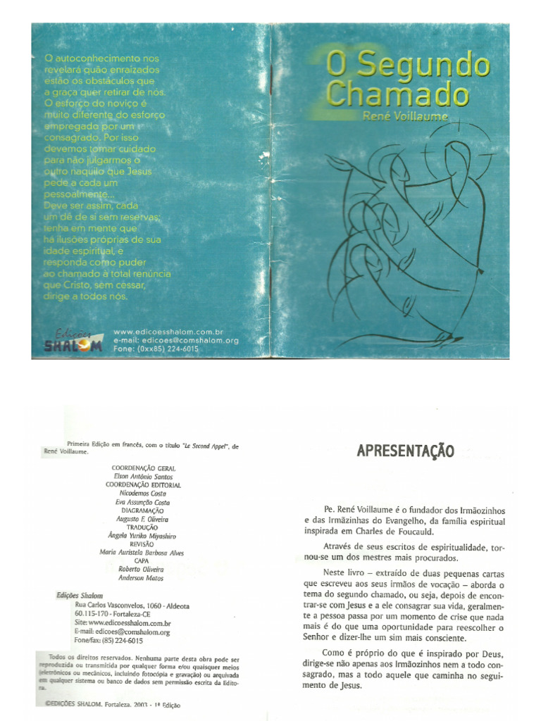 Book - Rene Voillaume - O Segundo Chamado | PDF