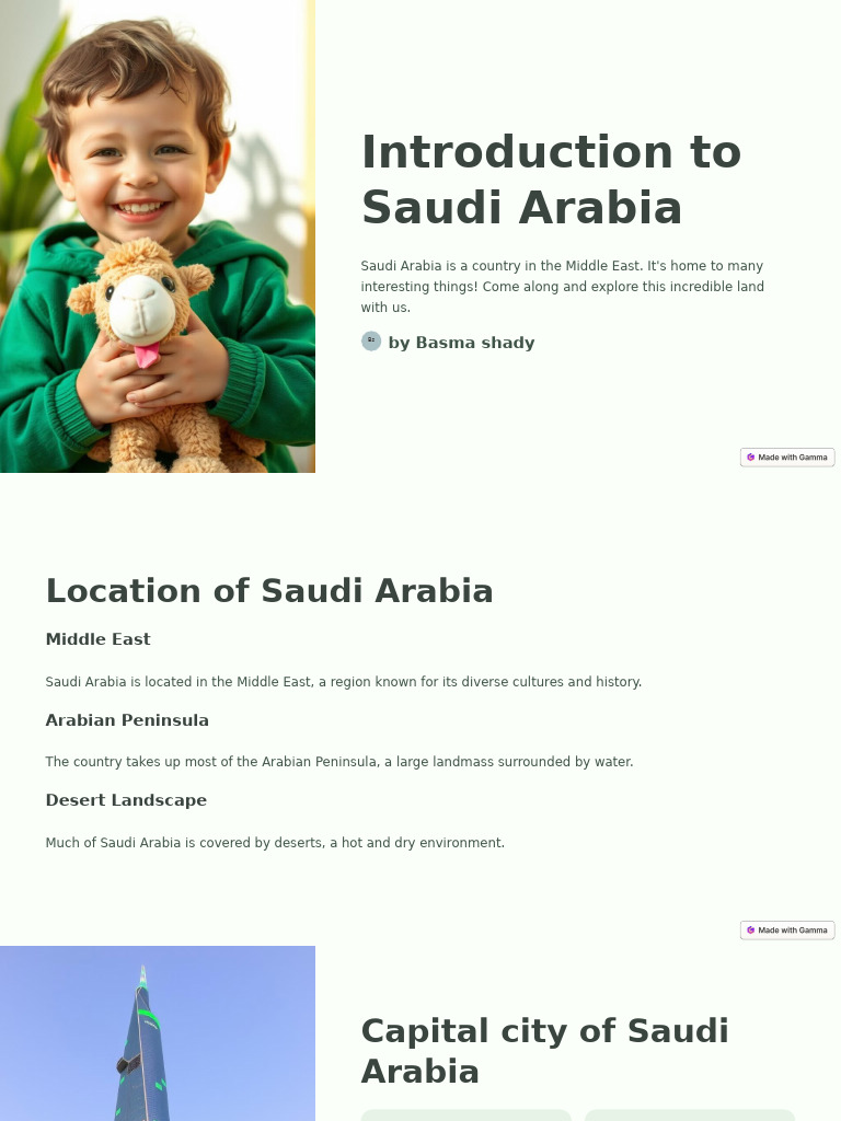 Introduction To Saudi Arabia | PDF