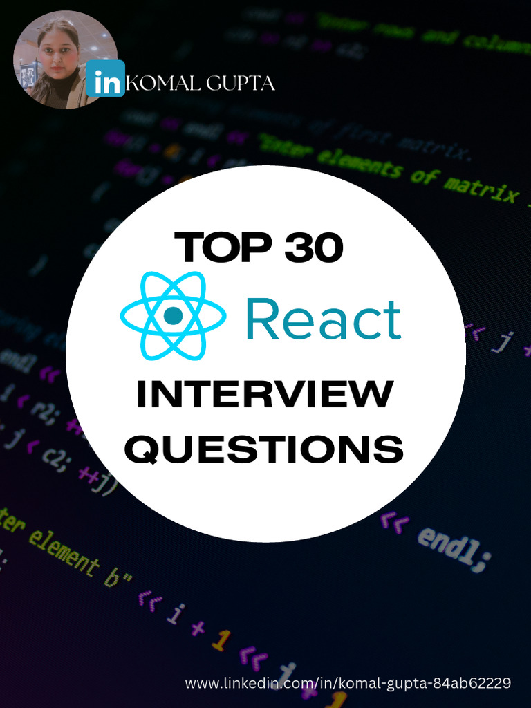 Top 30 React Interview Questions | PDF