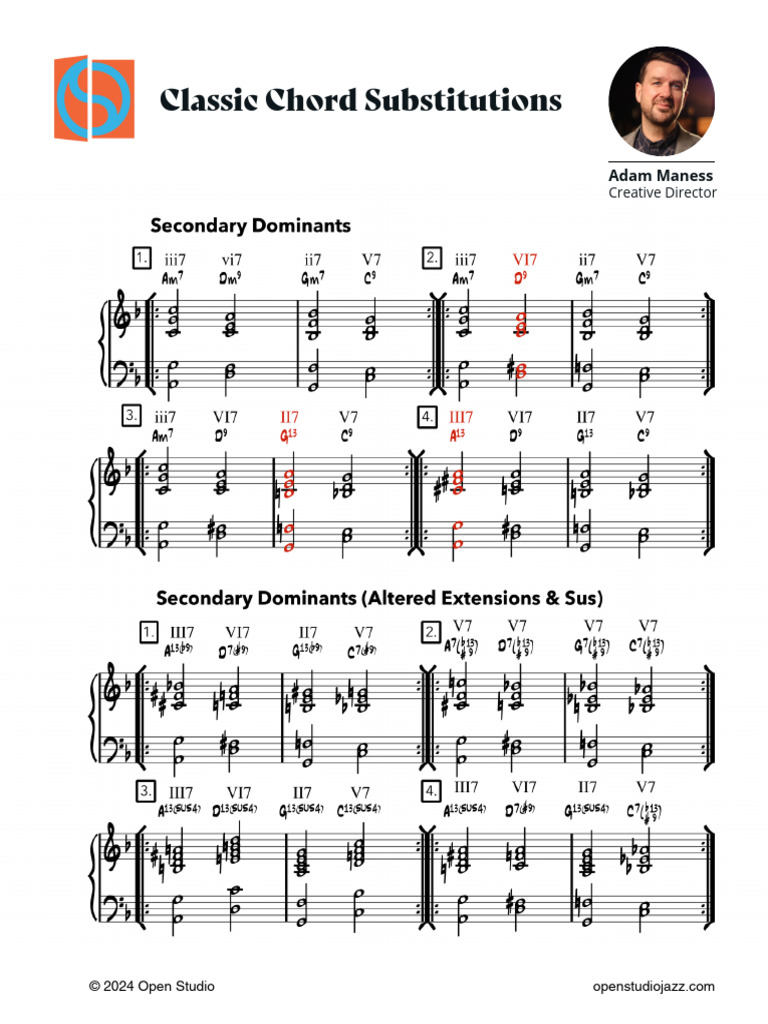 Classic Chord Substitutions - Adam Maness | PDF