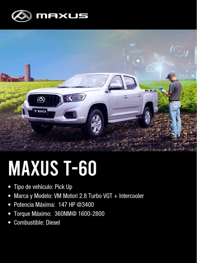 ficha tecnica maxus T60 | PDF