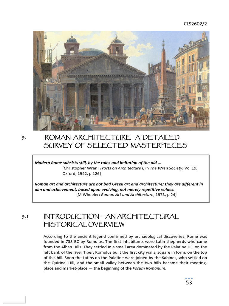 Intro To Roman Architecture | PDF