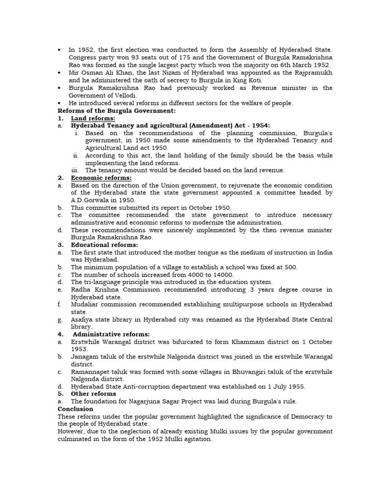 TSPSC-RRP-Mains-TELANGANA-MOVEMENT (dragged) 3 | PDF