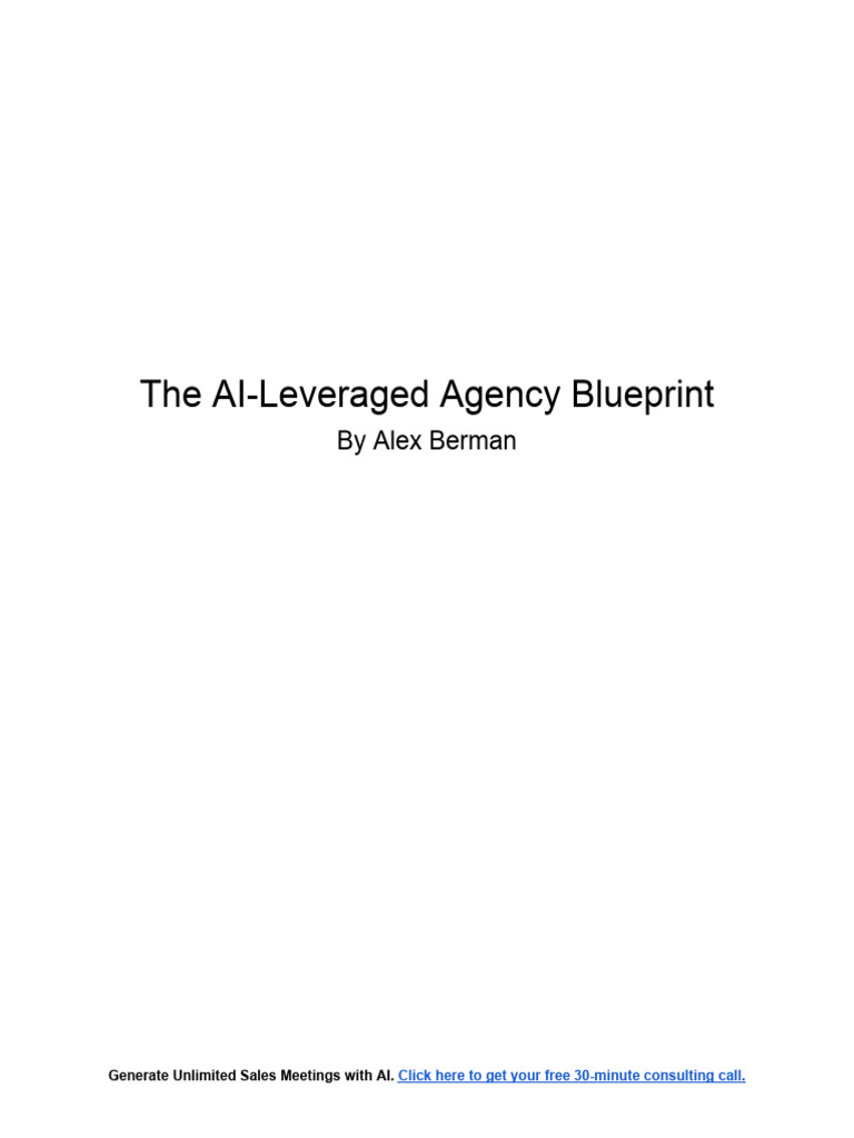 The AI-Leveraged Agency Blueprint | PDF