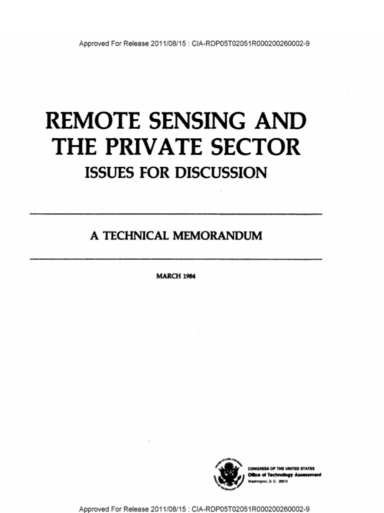 Remote Sensing and the Private Sector | PDF