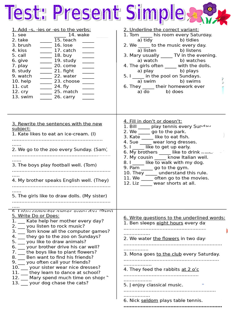APOSTILA - SIMPLE PRESENT | PDF