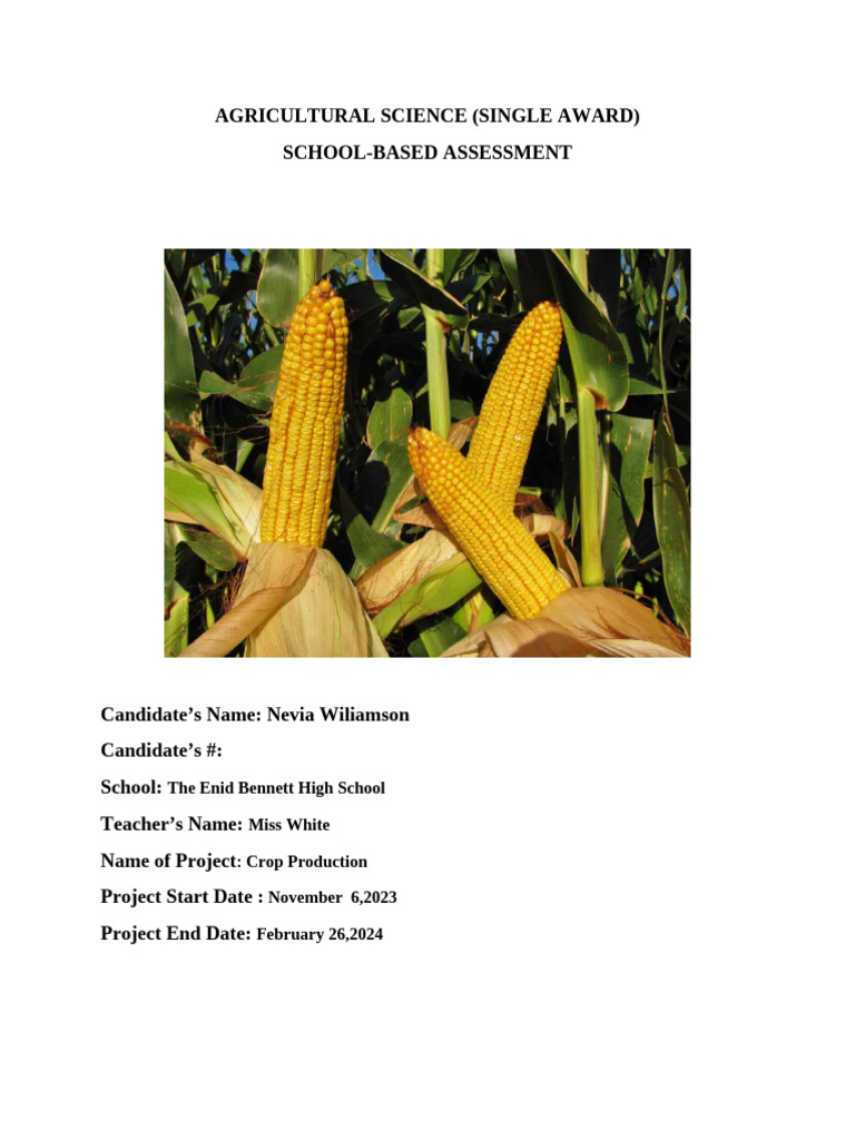 Agricultural Sba Crops (Autorecovered) | PDF
