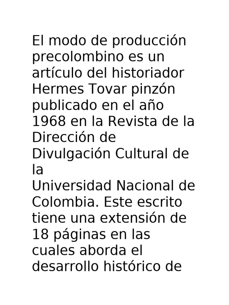 Hermes Tovar Pinzón | PDF