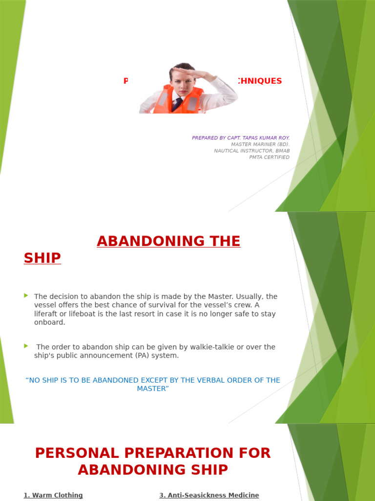 Personal Preparation For Abandoning Ship | PDF