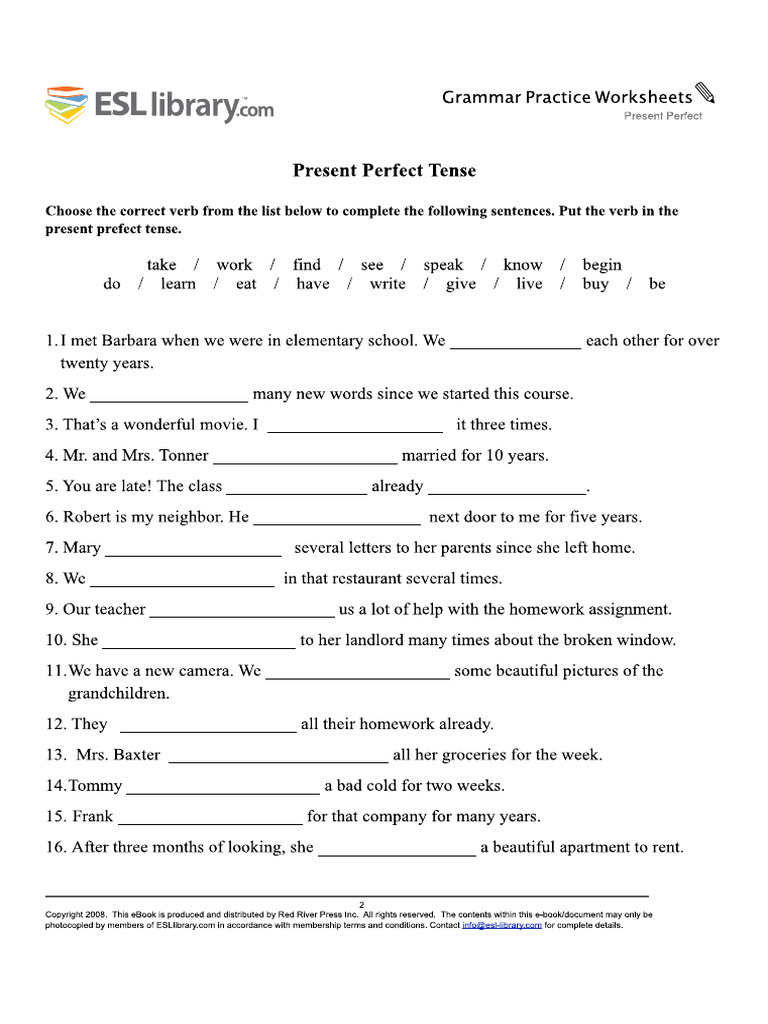 Present Perfect Sentences 1ºeso | PDF