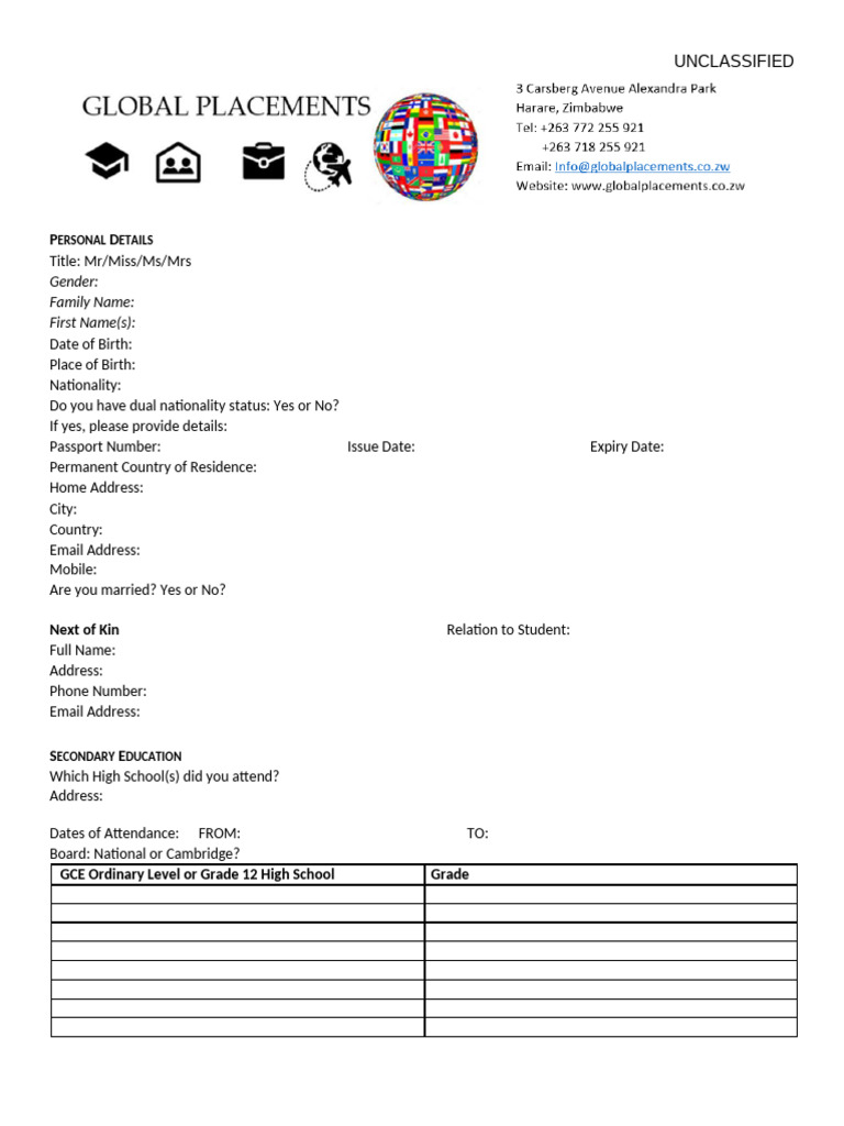 Student Eligibility Form V2021 - PDF - V19 RCT | PDF