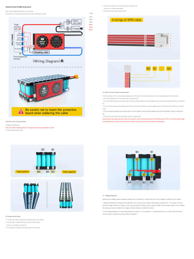 4S12P 12V 40A Wiring Tutorial | PDF