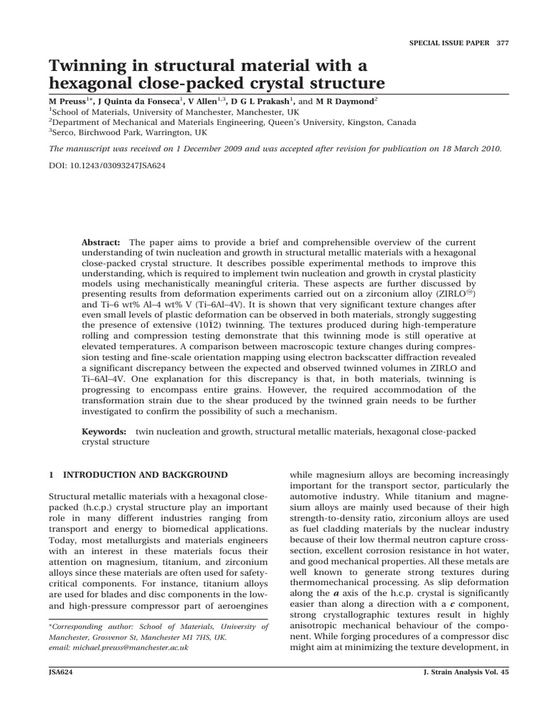 Preuss Et Al. - 2010 - Twinning in Structural Material With A Hexagonal ...