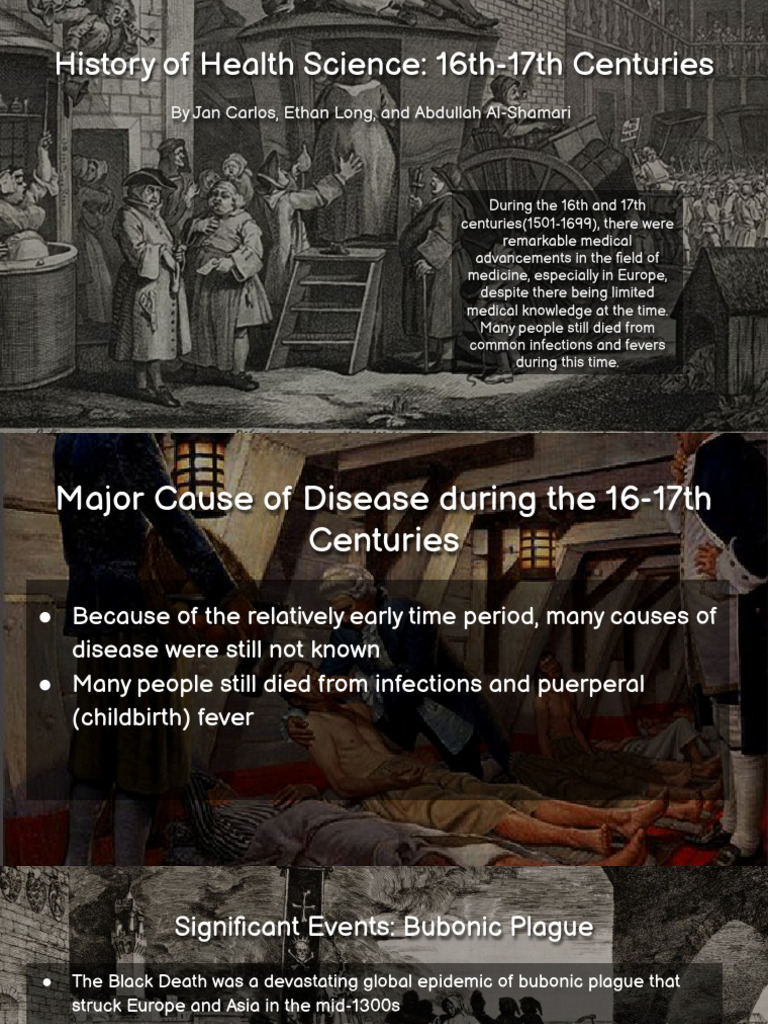 Health Science Project - 16th To 17th Century | PDF