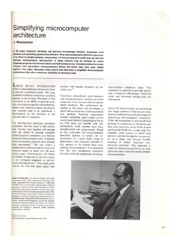 Rca-V19n5 - Simplifying Computer Arch | PDF