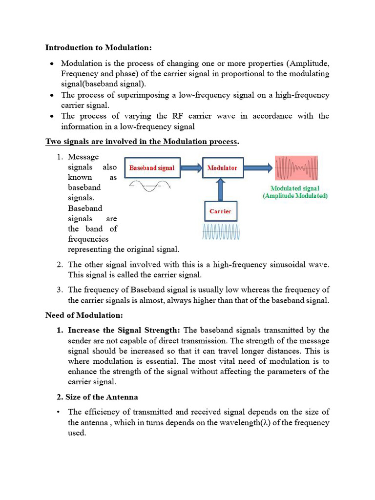 Overview of Modulation Techniques | PDF | Frequency Modulation ...
