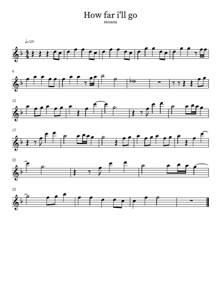 How Far I'll Go | PDF