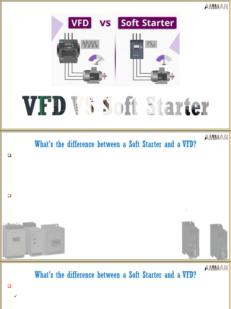 VFD Vs Soft Starter | PDF