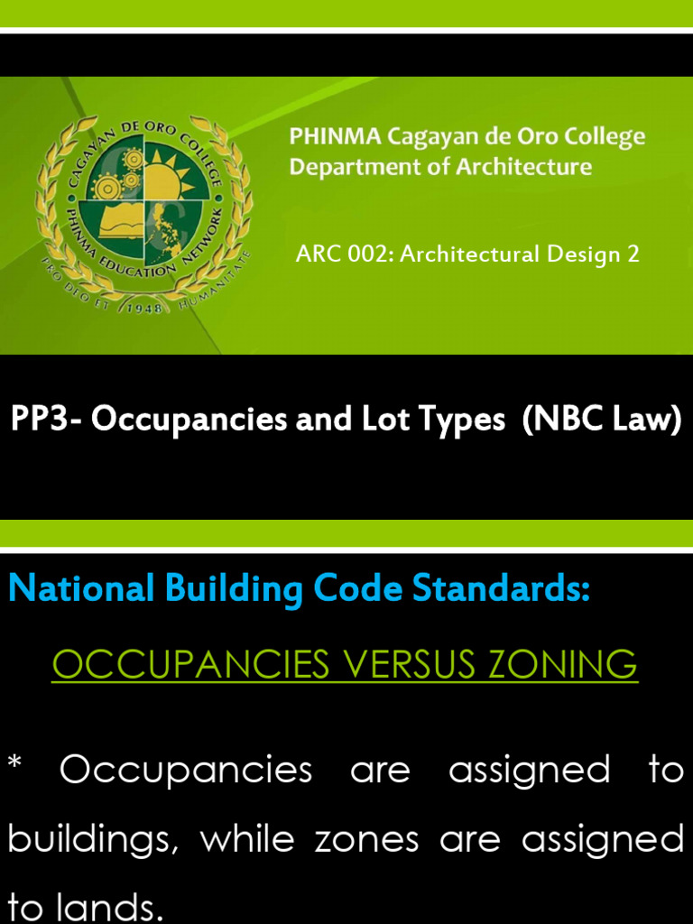 PP3 - R-Occupancies and Lot Types | PDF