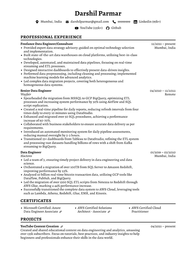 Darshil Parmar FlowCV Resume 20240709 | PDF
