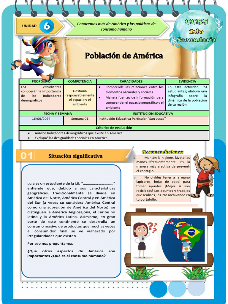 Ficha de Actividad CCSS 2°-Semana 1-1 | PDF