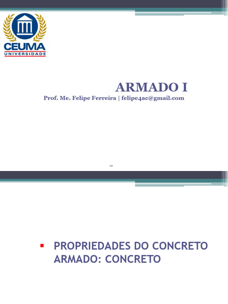 Aula 02 Concreto Armado I | PDF | Concreto | Módulo de Young
