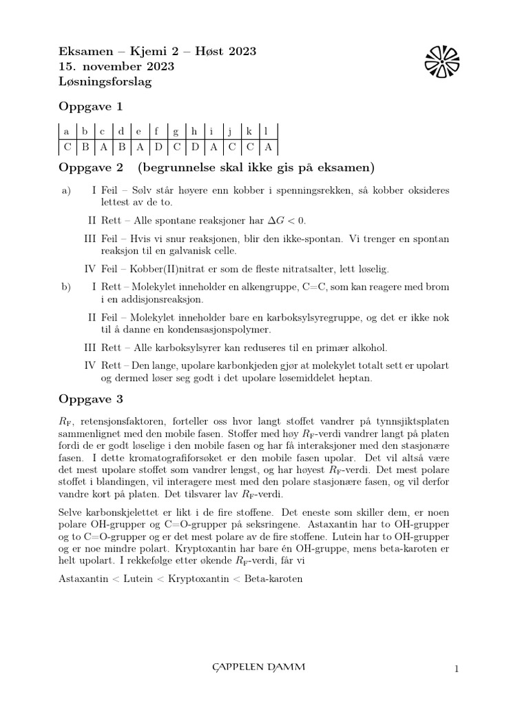 Løsninger H23 | PDF