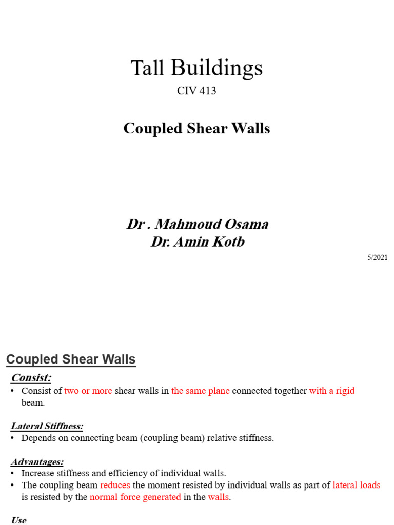 Coupled Shearwalls | PDF