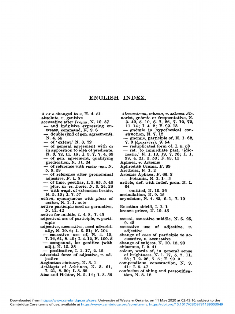 (07) English Index | PDF