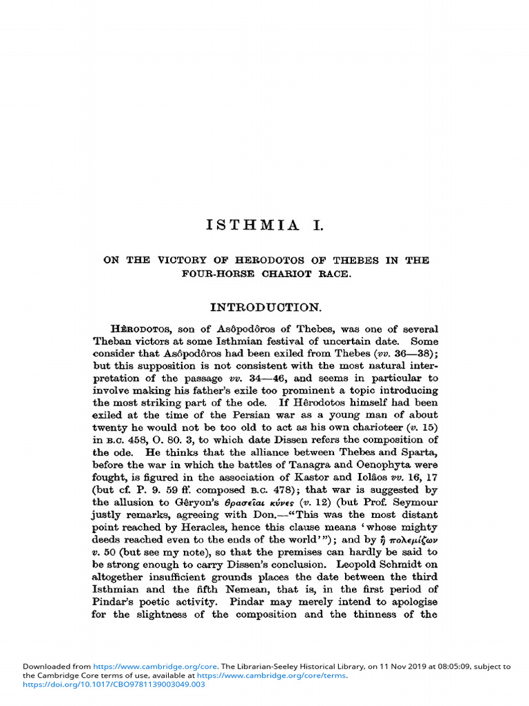 Isthmia I-VIII | PDF