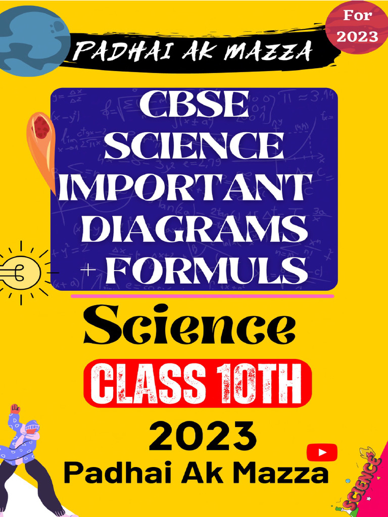 Important Diagrams for CBSE Class 10 + Formula Sheet by Padhai Ak Mazza ...
