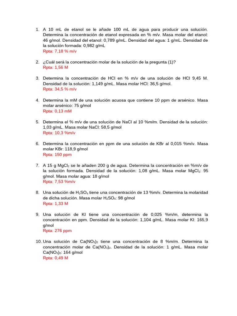 Ejercicios Complementarios_Soluciones | PDF