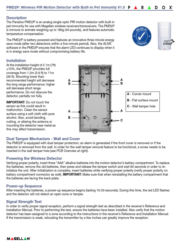 pmd2p Art | PDF | Sensor | Technology & Engineering