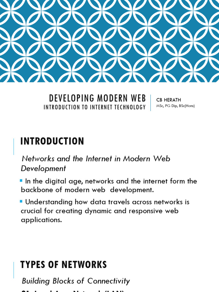 Developing Modern Web: Introduction To Internet Technology | PDF | World Wide Web | Internet & Web