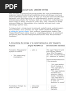 100+ Strong Verbs For Research Writing | PDF | Phrase