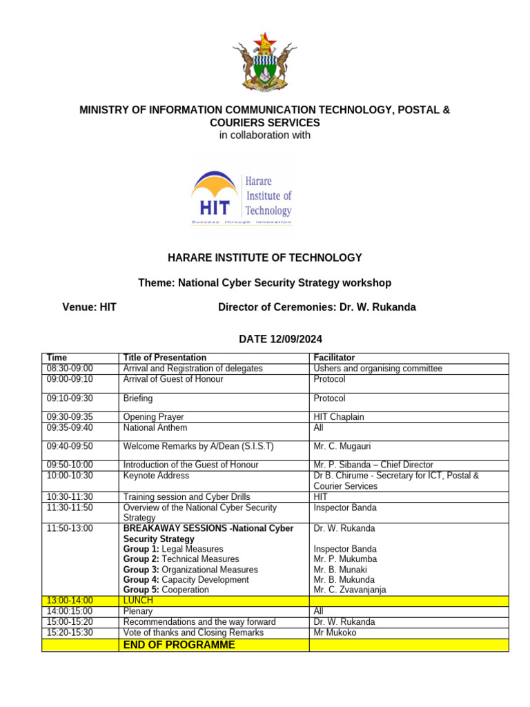 Hit Program Draft ++ | PDF