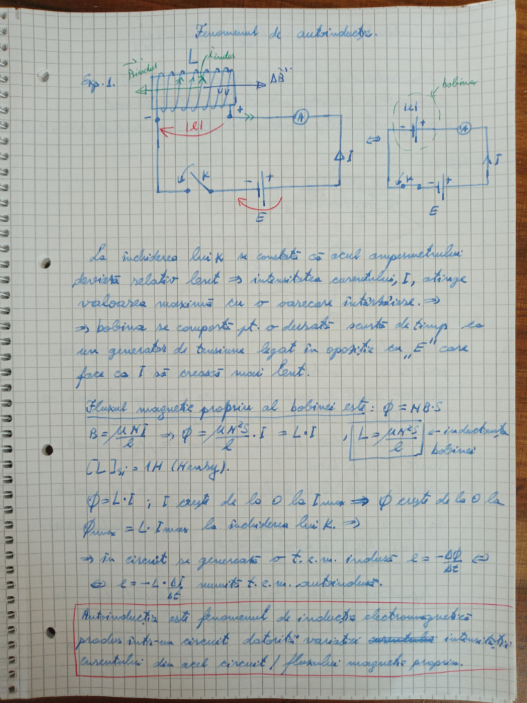 Autoinductia Energia Campului Magnetic Producerea Curentului Alternativ ...