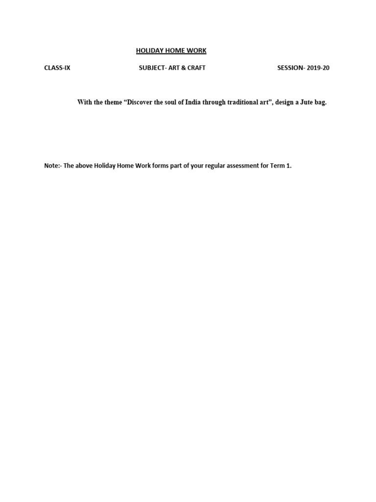 Class 9th Art-HHW | PDF