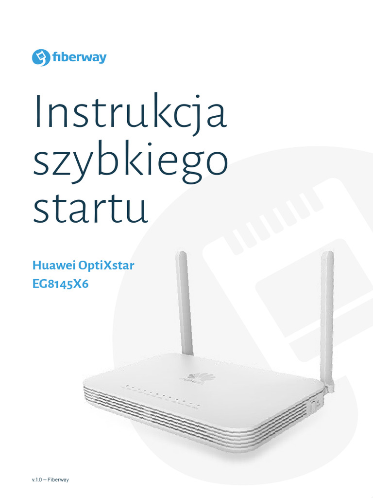 Fiberway Huawei Eg8145x6 | PDF