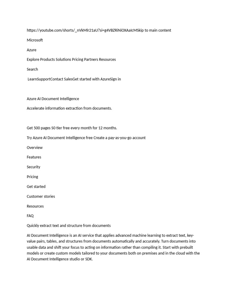 Azure AI Document Intelligence | PDF