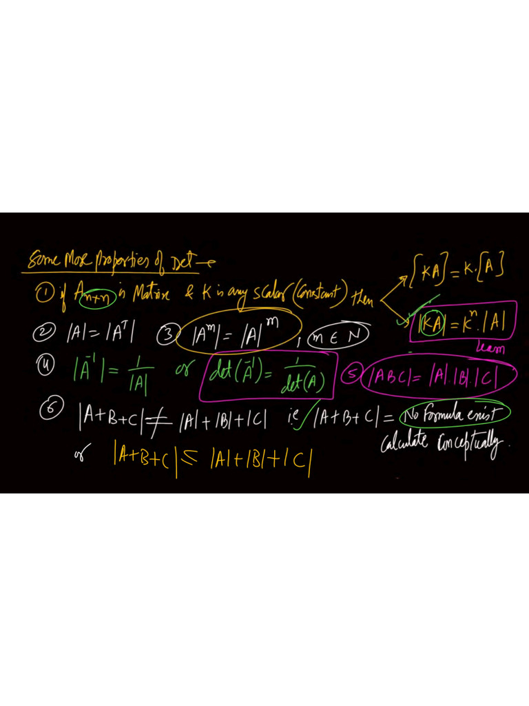 asics of Matrices 02 Class Notes | PDF