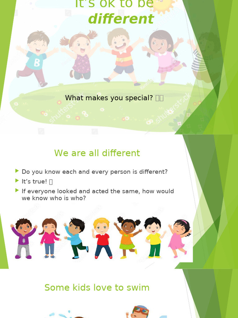 It's Ok To Be Different PPT-1 | PDF
