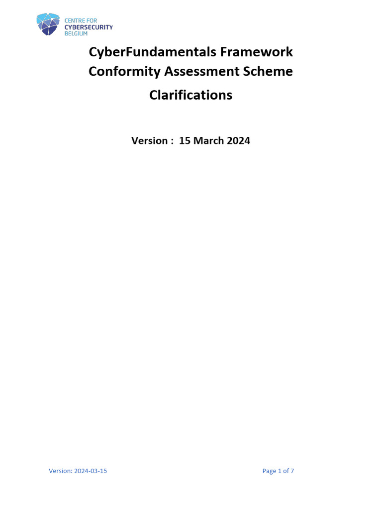 CAS CyFun Clarifications | PDF