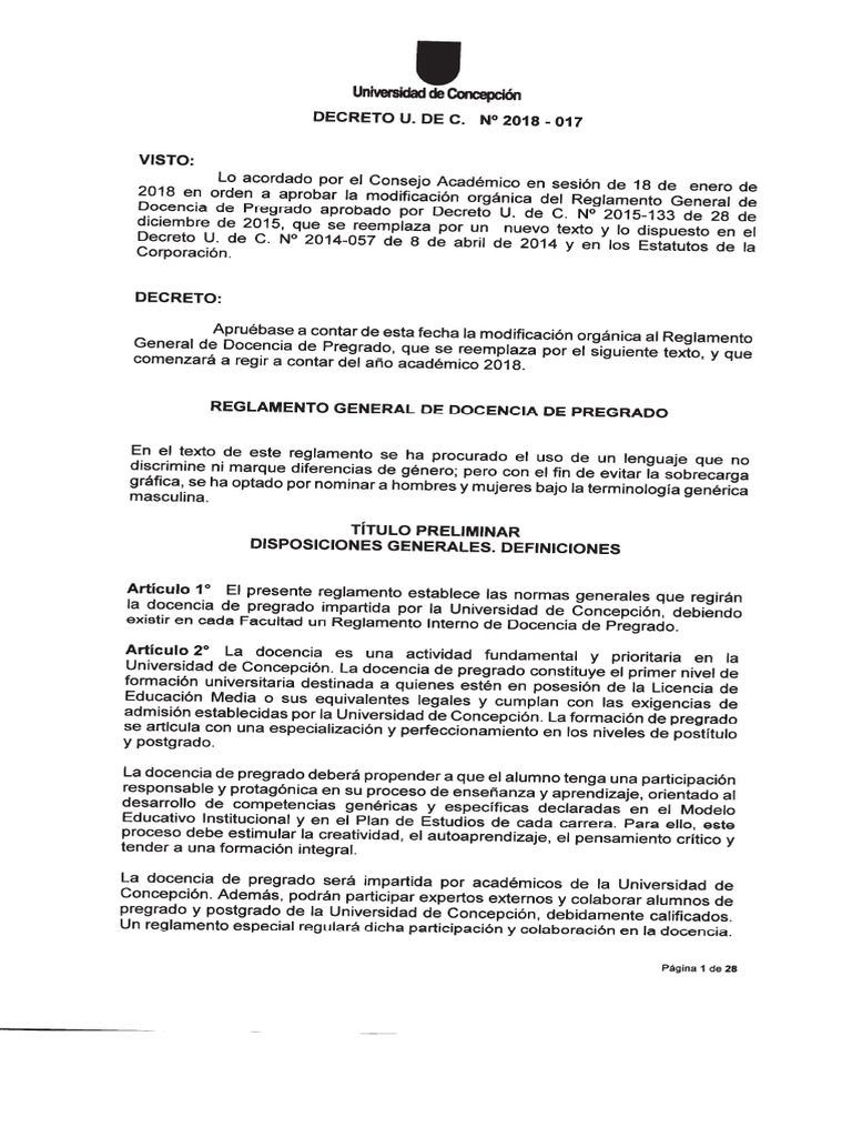 Reglamento Docencia Decreto 2018 017 | PDF Reglamento Docencia Decreto 2018 017 | PDF
