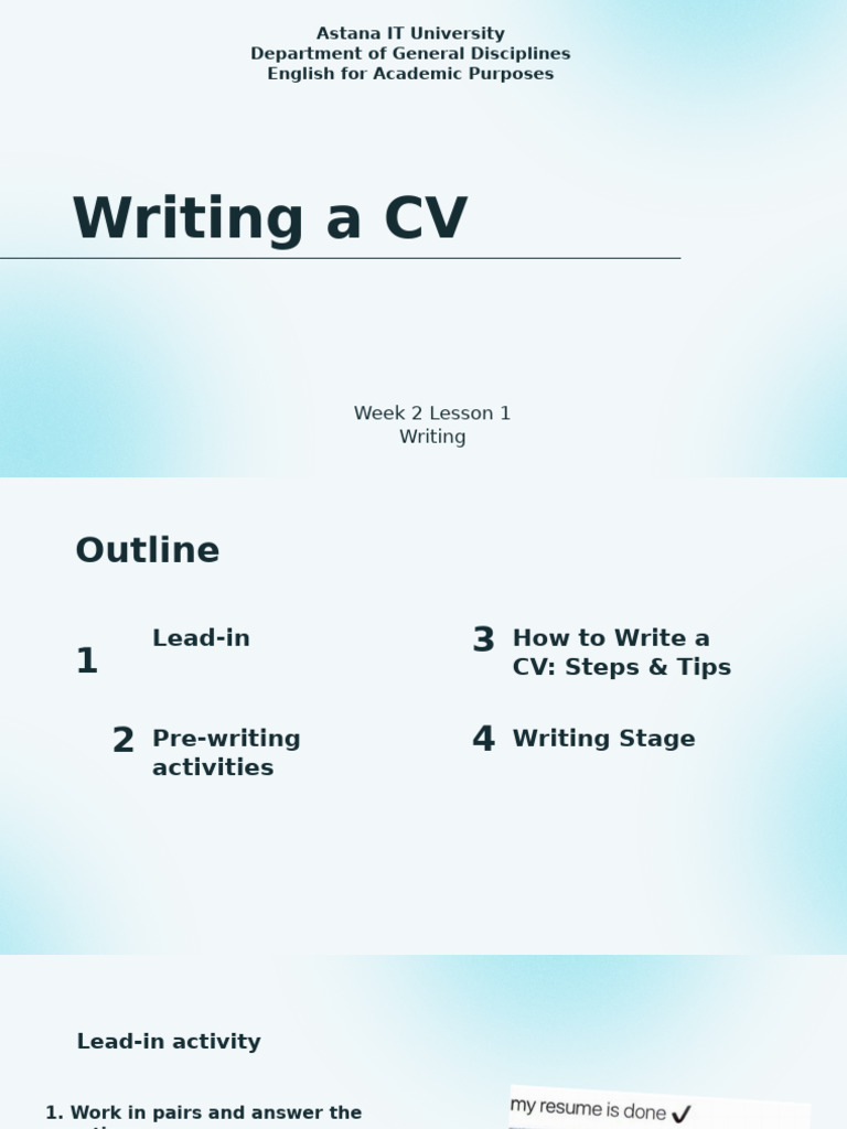 Week 2 Lesson 1 Writing | PDF