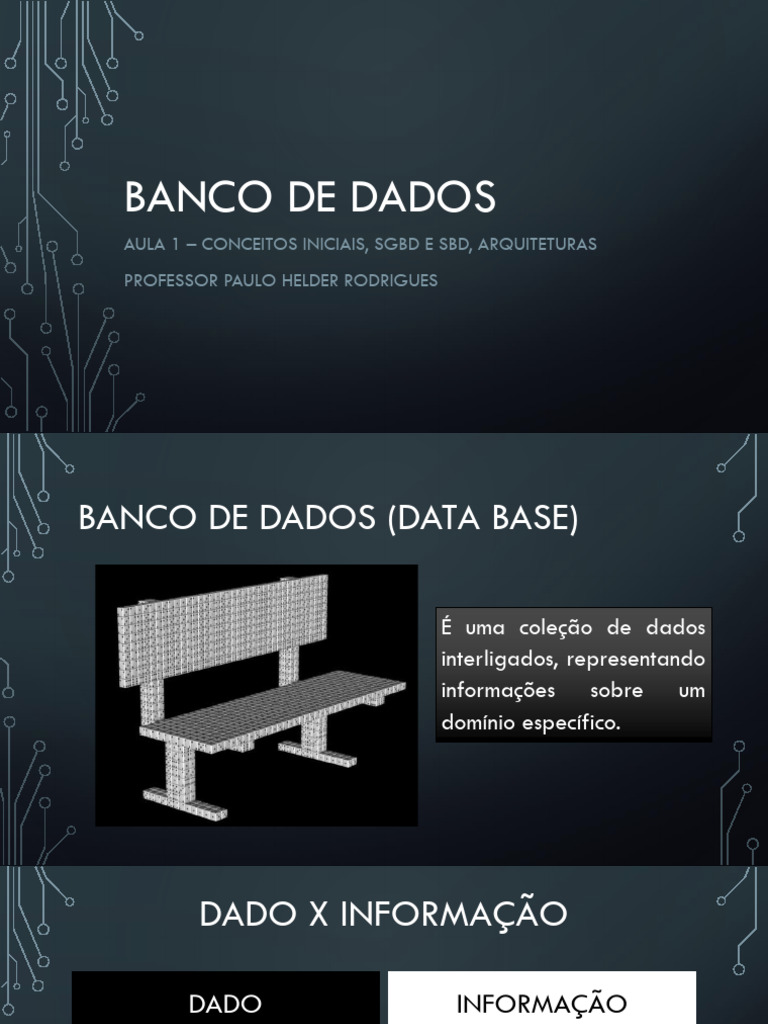 Aula 1 - Banco de Dados | PDF