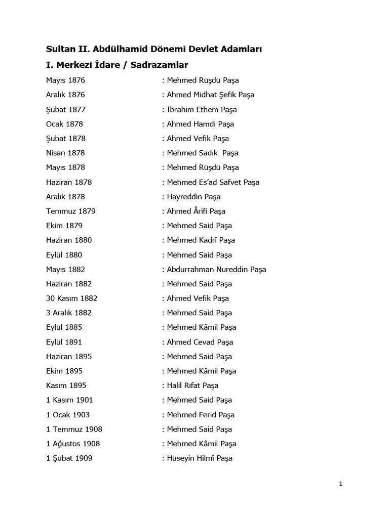 Donemin Devlet Adamlari | PDF