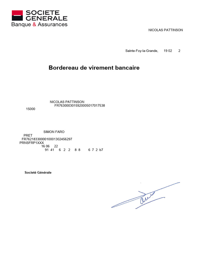 N26 Attestation Virement PDF | PDF